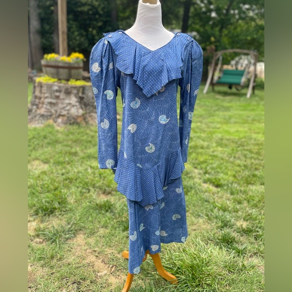 Jeanne Marc | Dresses | Vtg Jeanne Marc 6 Art To Wear 8s Floral Boho ...